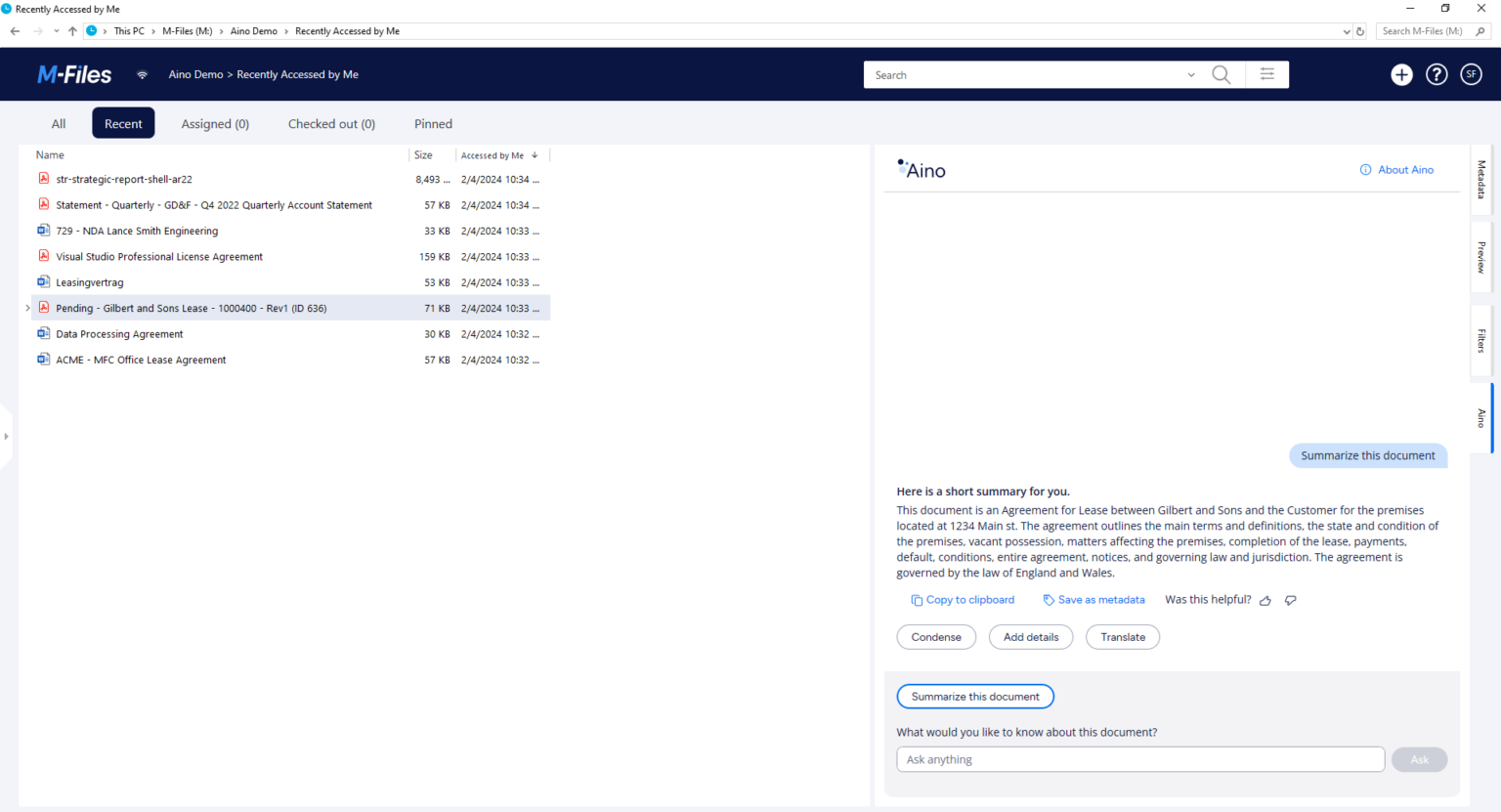 What is M-Files Aino? - M-Files Help Center