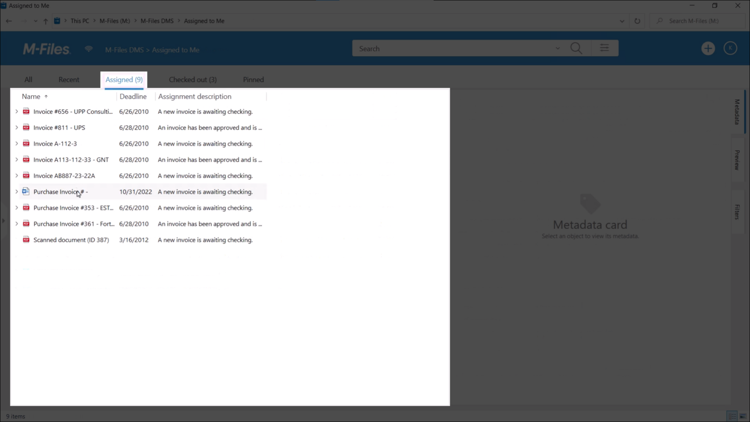 How to Use Views - M-Files Help Center