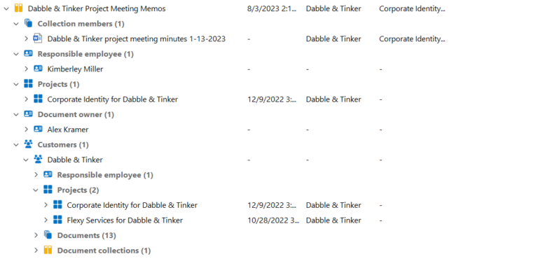 Grouping Information - M-Files Help Center