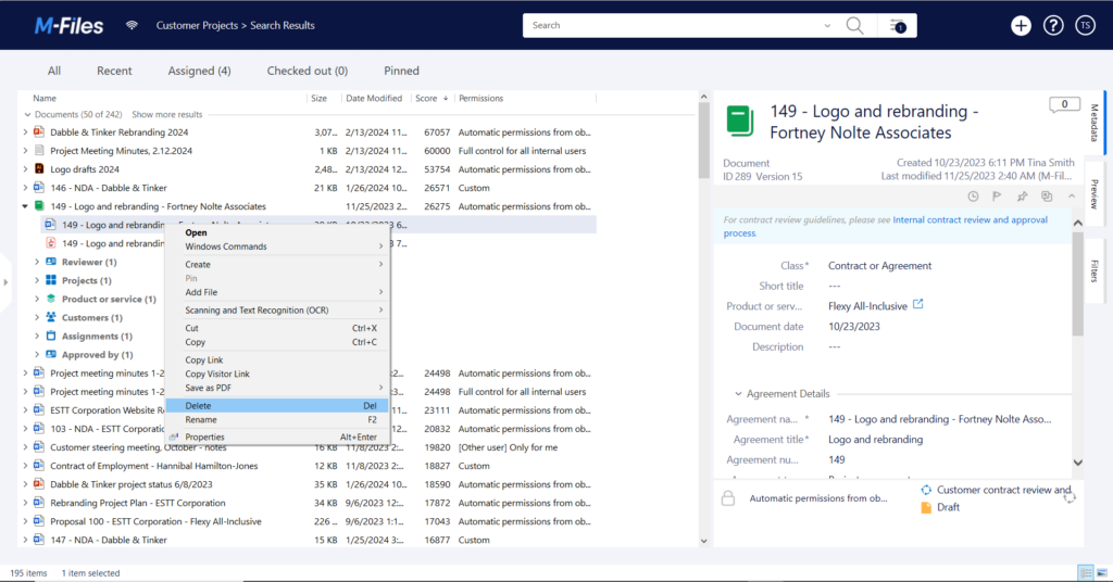 Grouping Information - M-Files Help Center