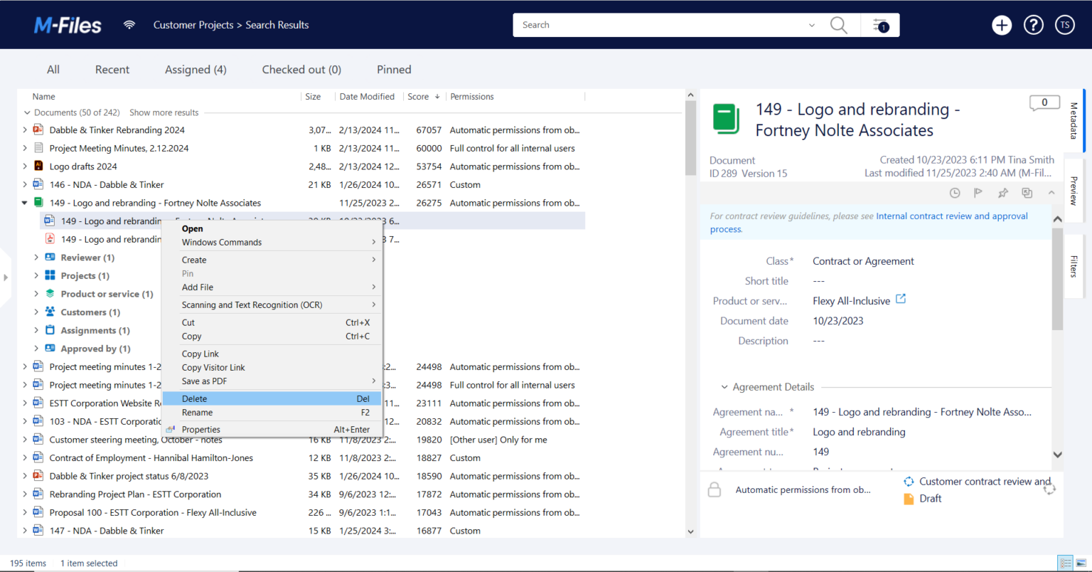 Grouping Information - M-Files Help Center