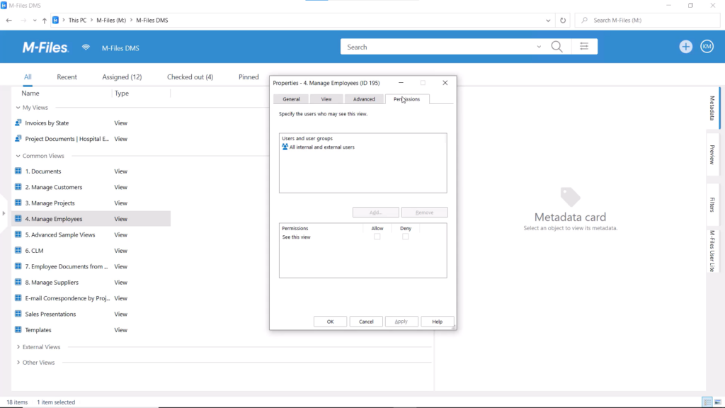Permissions in M-Files - M-Files Help Center