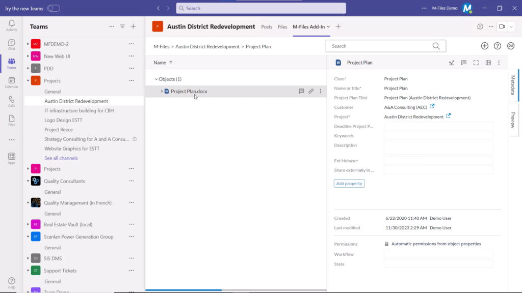 Introduction to M-Files for Microsoft Teams - M-Files Help Center