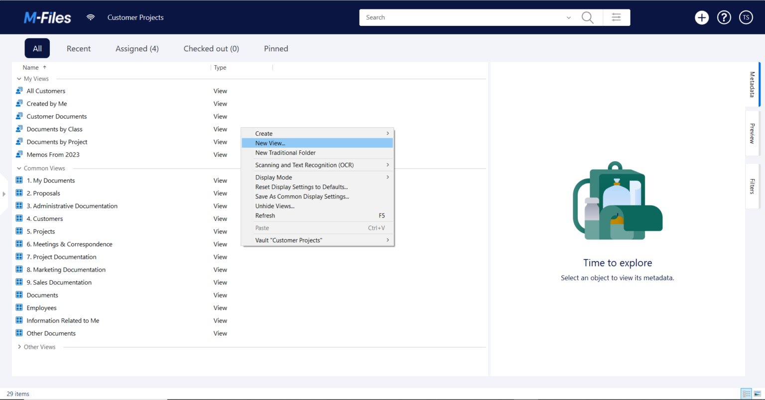 Creating Views in M-Files - M-Files Help Center