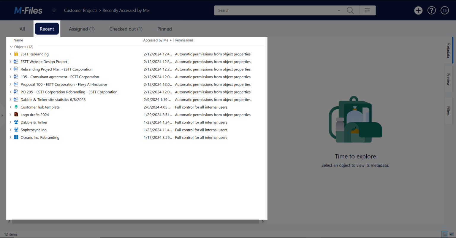 How to Use Views - M-Files Help Center